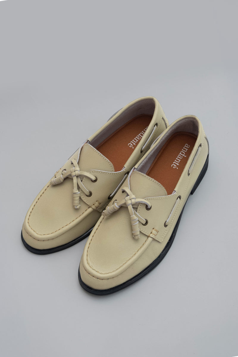 andanté | The Boat Loafer in Cream